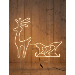 Acquistare LED Neon cervo+slitta 92x115 cm 720 luci bianco caldo online ...